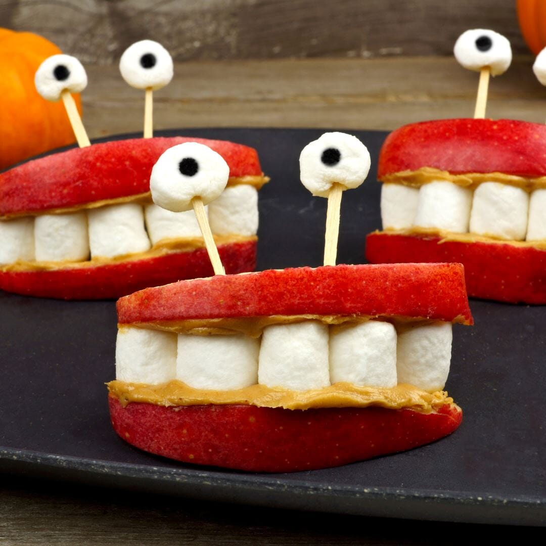 Scary Good Apple Monster Teeth – Healthy Heights